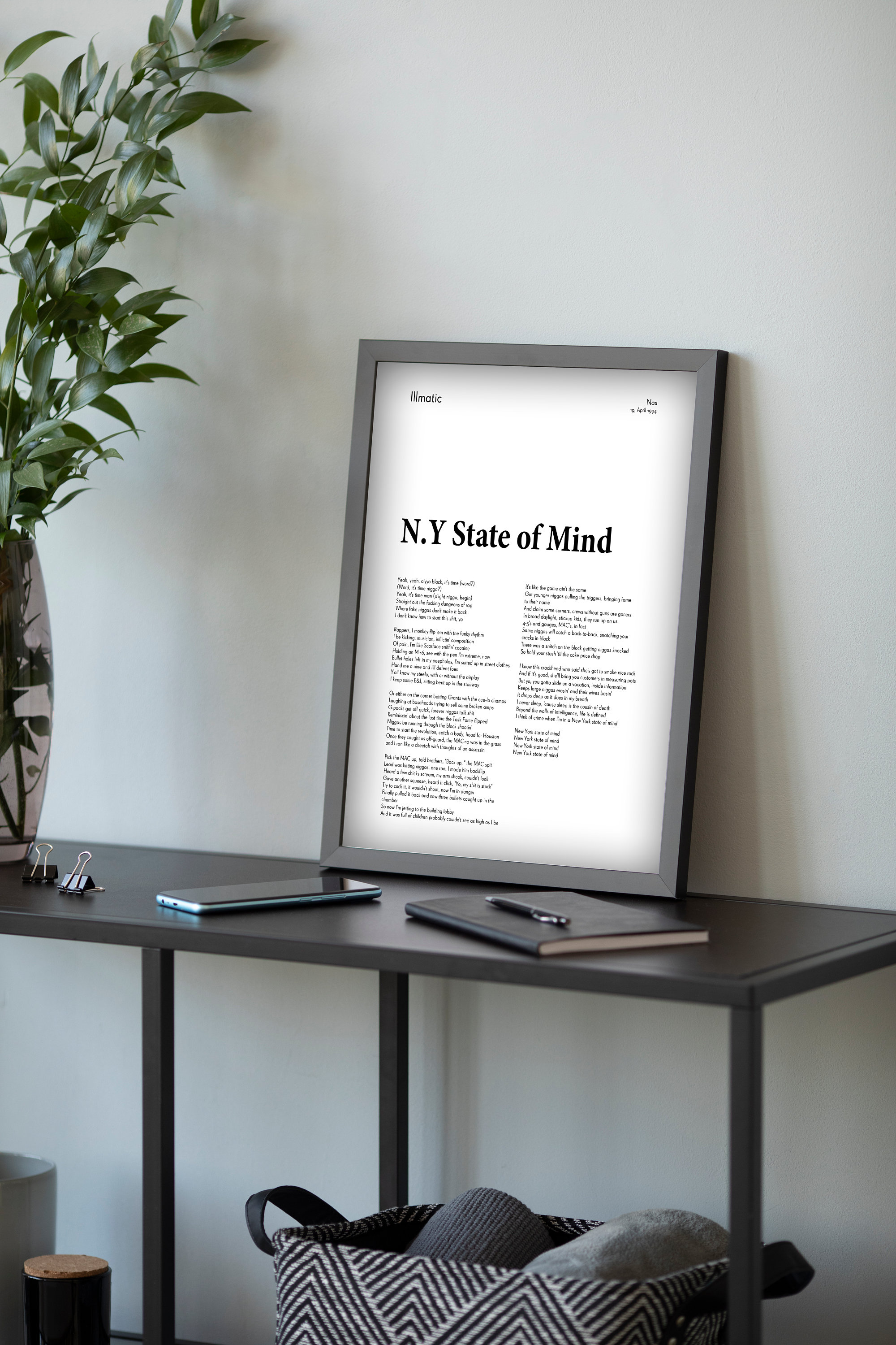 Nas N.Y. State of Mind Poster - Etsy