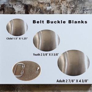 Stainless Steel Oval Belt Buckle Blank in Child, Youth and Adult Sizes ...