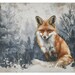 Red Fox Wall Art, Forest Animal Nature Inspired Woodland Rustic Cabin ...