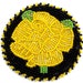 Yellow Rose 2.5 Inch Seed Beaded Medallion, Rosette Patch, Regalia ...