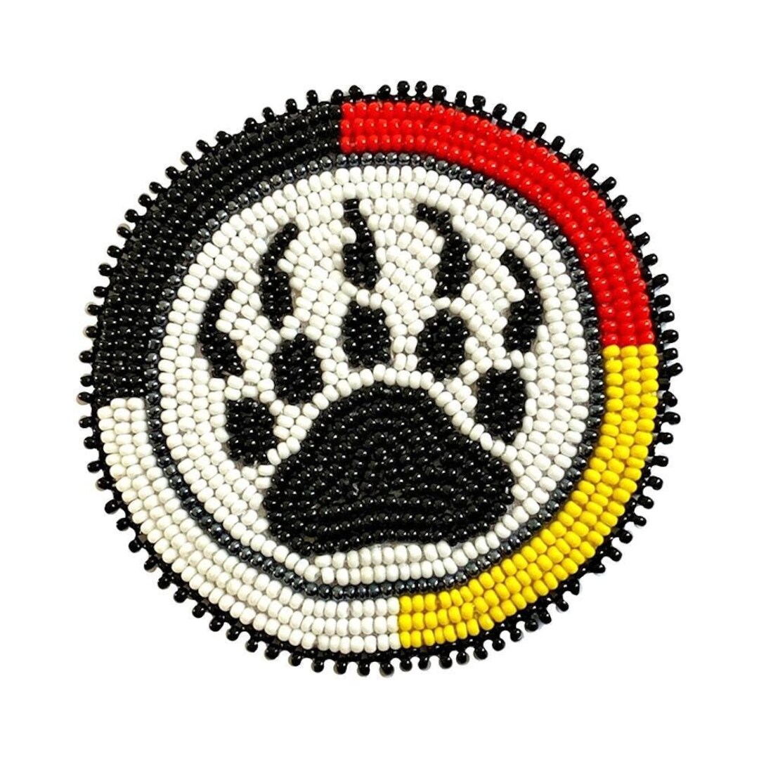 2.5 Inch Bear Paw 4 Directions Seed Bead Rosette, Pow Wow Supplies - Etsy