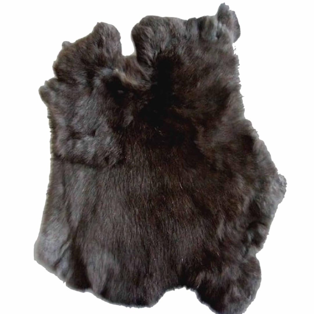 Real Natural Charcoal Gray Rabbit Fur Pelts - 10x13” to 12x17” – Soft ...