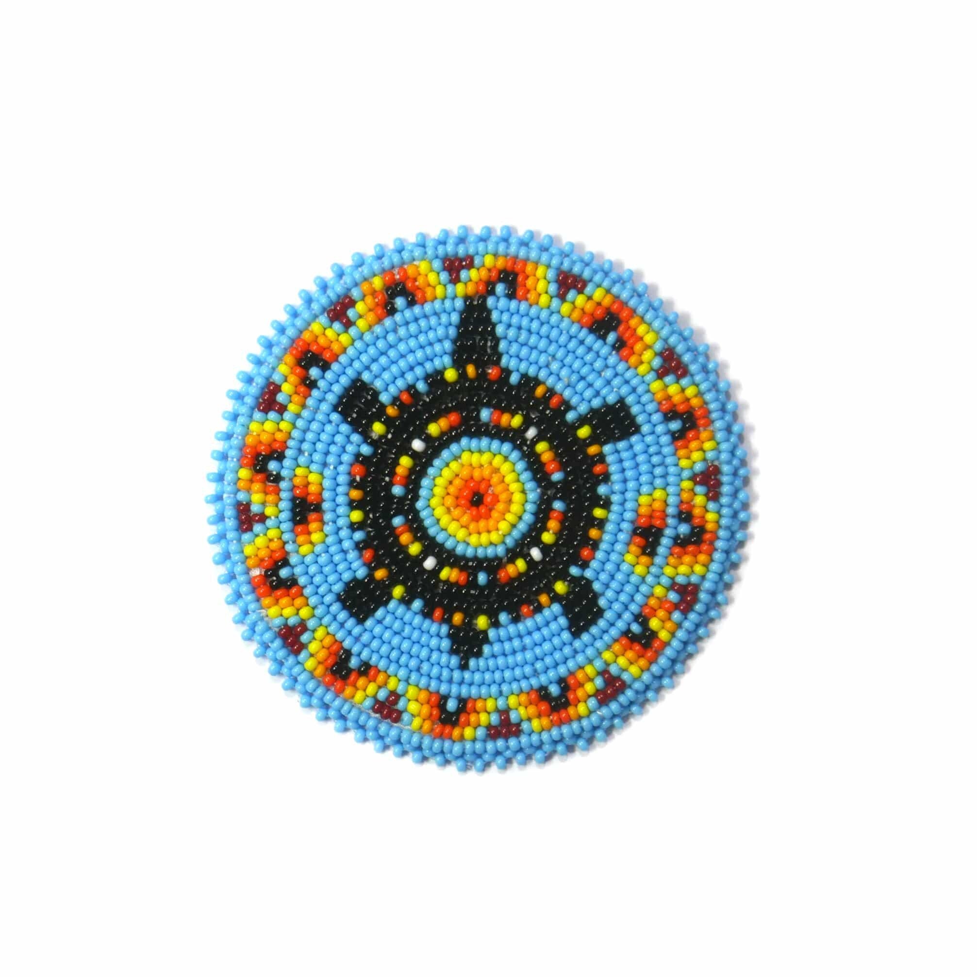 3 Inch Turtle Seed Bead Rosette, Beaded Applique, Sew on Medallion - Etsy