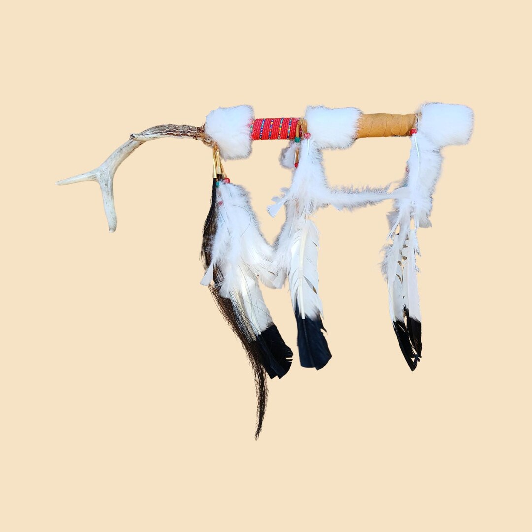 Red Antler Coup Stick, Dance Staff, Artifact Replica, Christmas Gift - Etsy