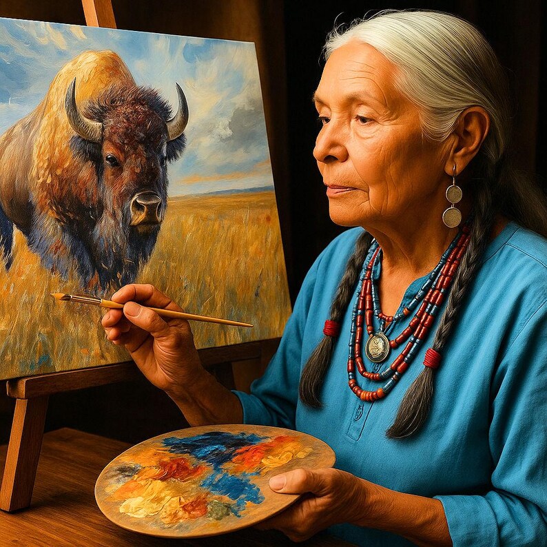 Mighty Bison Matte Canvas Print, Buffalo Lovers Wall Art, 6 Sizes - Etsy