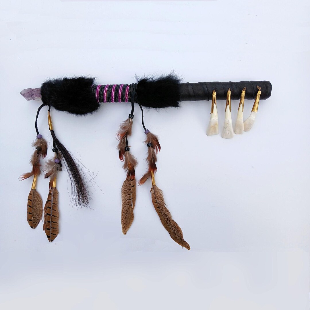 Crystal Wand, Native American Crafts, Dance Staff, Artifact Replica - Etsy