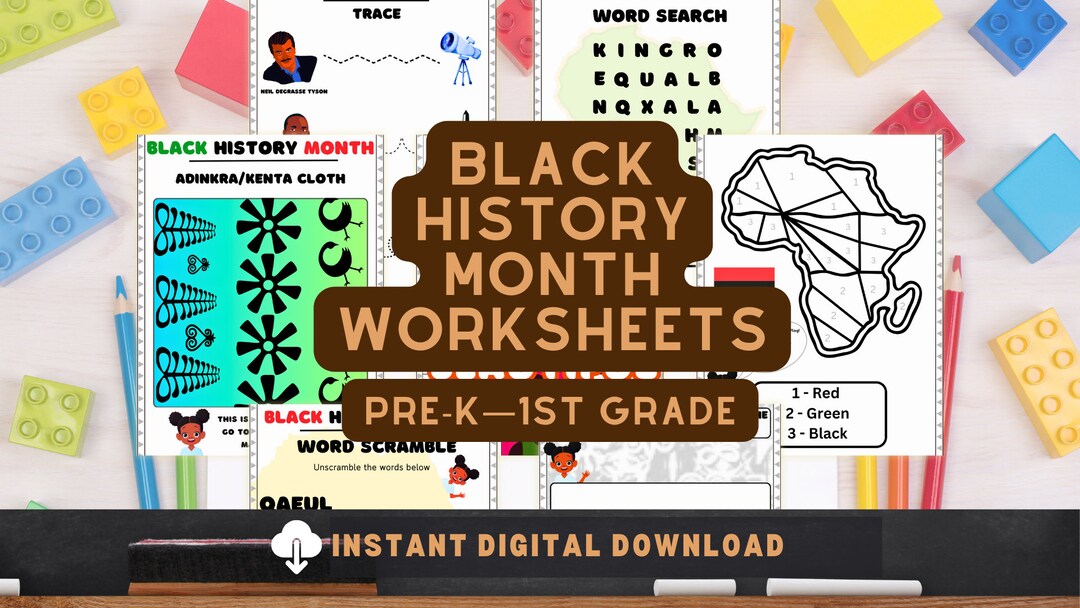 Black History Month Workbook, Prek - 1st Grade, Empower Young Minds! 20 ...