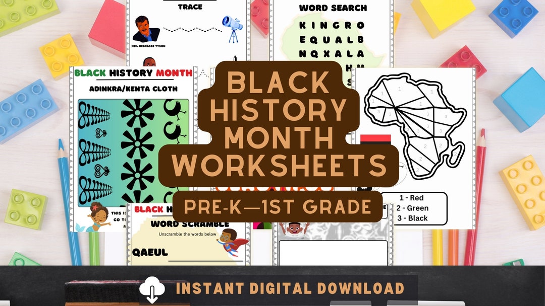 Black History Month Workbook, Prek - 1st Grade, Empower Young Minds! 20 ...