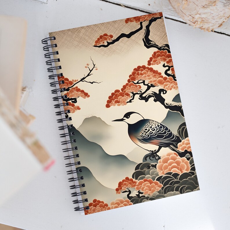 Japanese Spiral Notebook Nihon Series Feather - Etsy