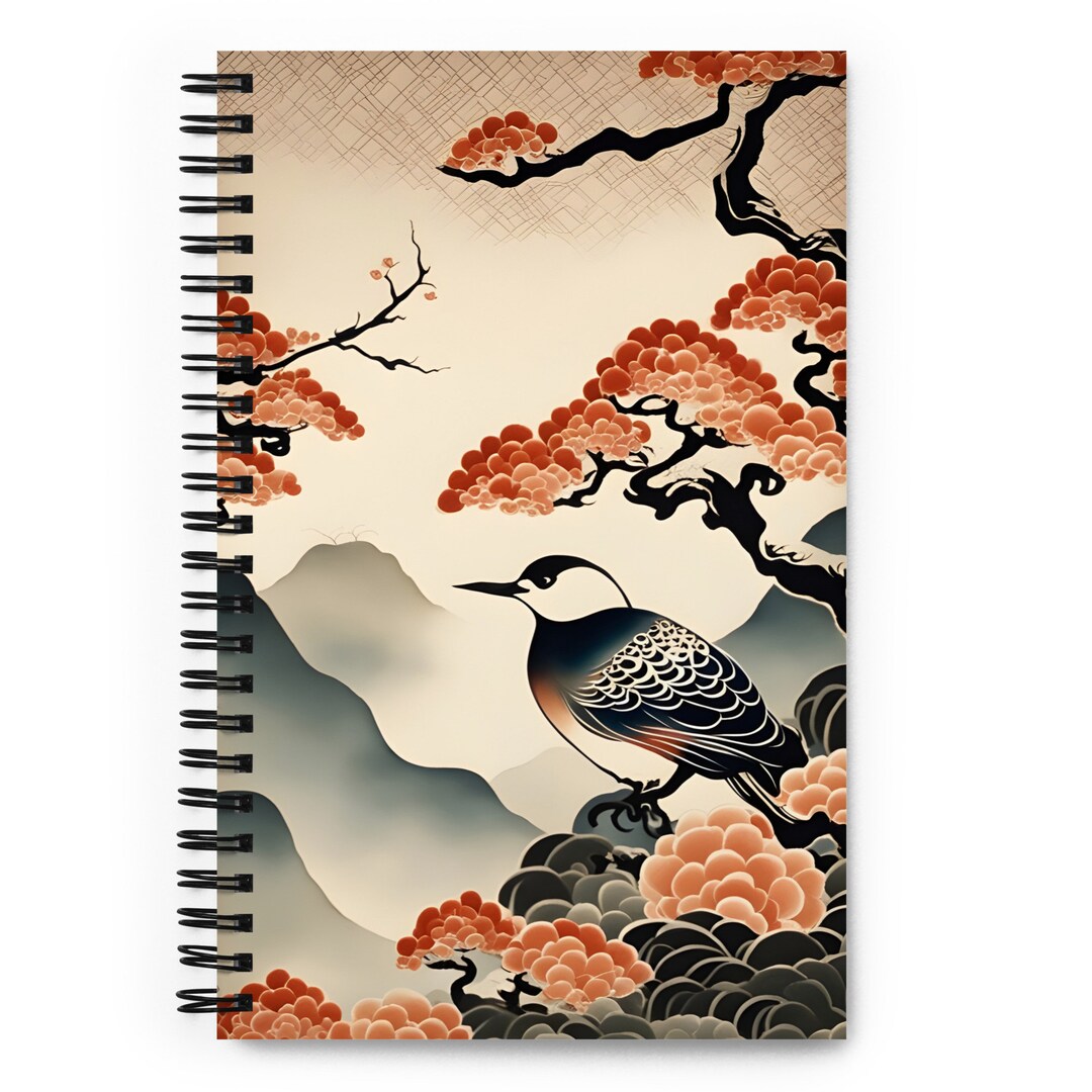 Japanese Spiral Notebook Nihon Series Feather - Etsy