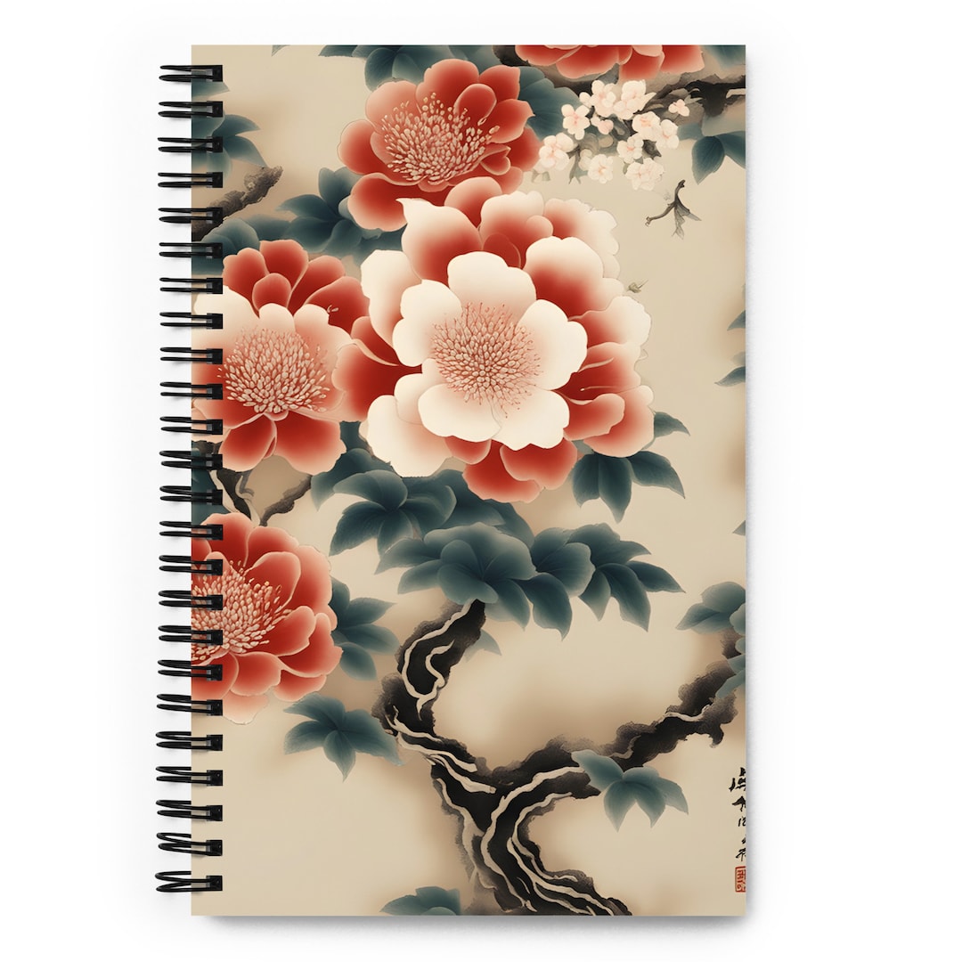 Japanese Spiral Notebook Nihon Series Floral - Etsy
