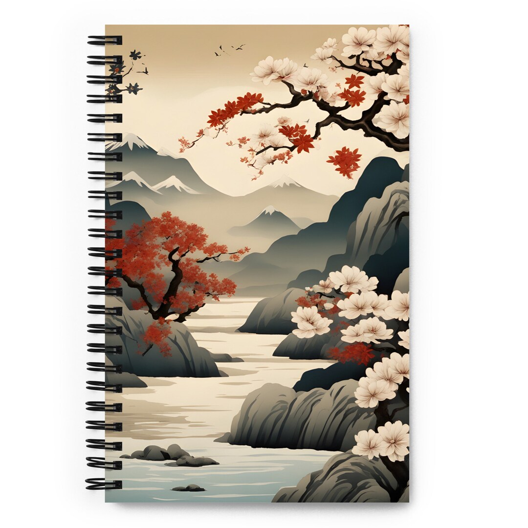 Japanese Spiral Notebook Nihon Series Zen River - Etsy