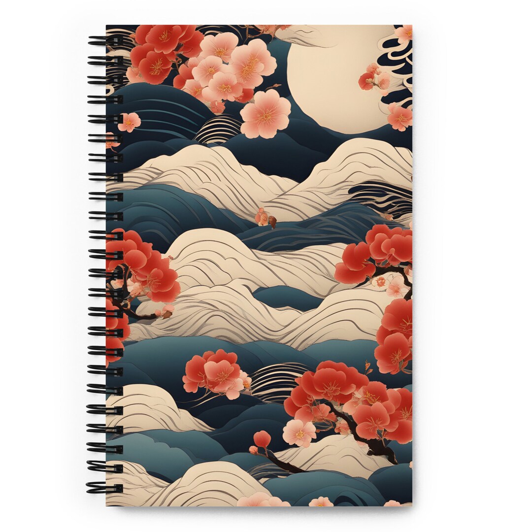 Japanese Spiral Notebook Nihon Series Wind Wave - Etsy