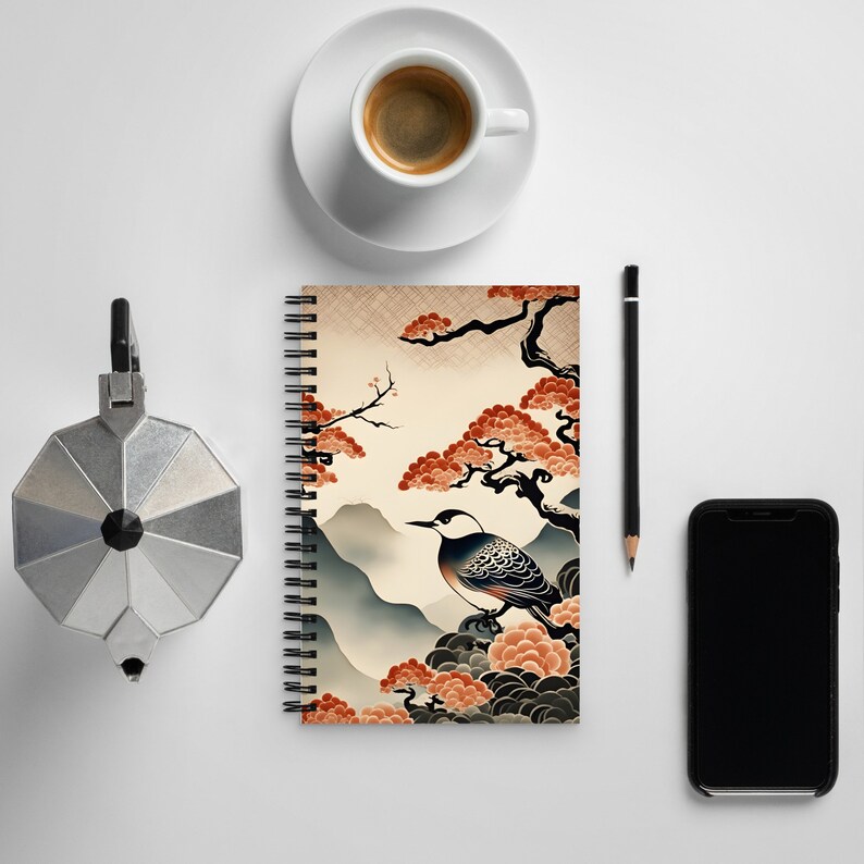 Japanese Spiral Notebook Nihon Series Feather - Etsy