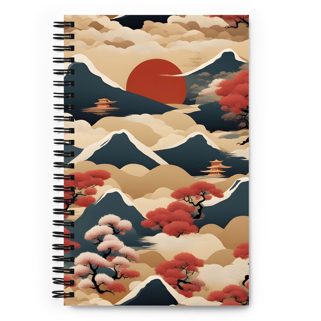 Japanese Spiral Notebook Nihon Series Sunrise Forest - Etsy