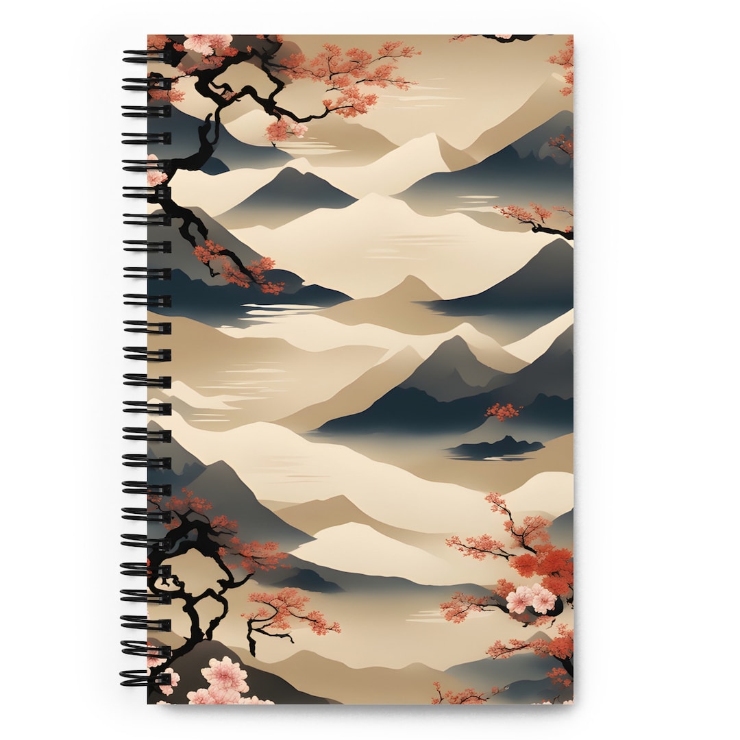 Japanese Spiral Notebook Nihon Series Mountain Springtime - Etsy