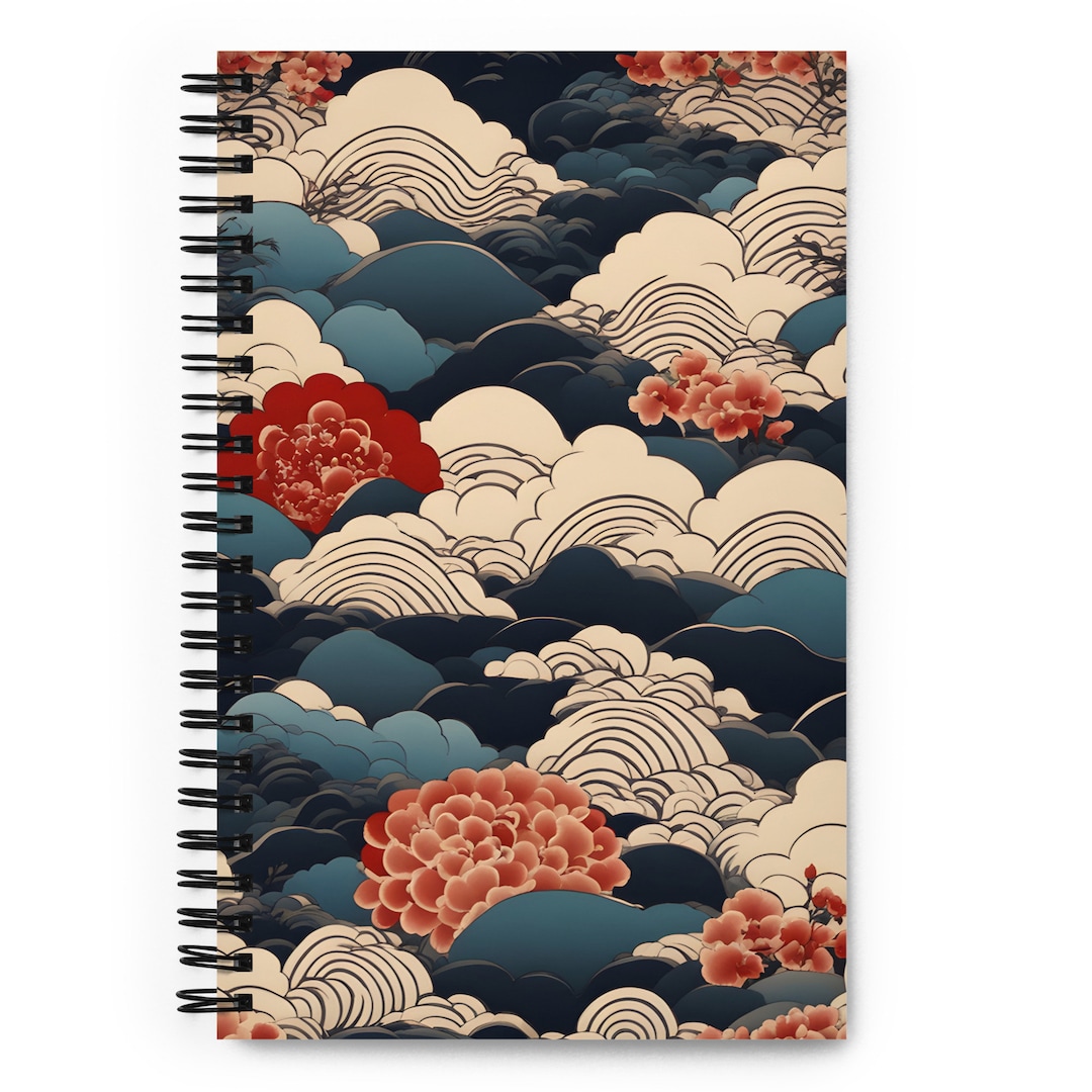 Japanese Spiral Notebook Nihon Series Floral Wind - Etsy