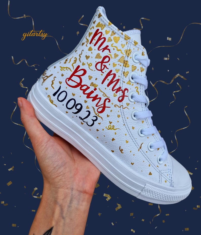 Custom Bridal AF1 Shoes | Hand-painted Realistic Wedding Couple ...