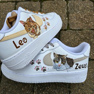 Custom Hand-painted Nike Air Force 1 Shoes With Realistic Pet Portraits ...