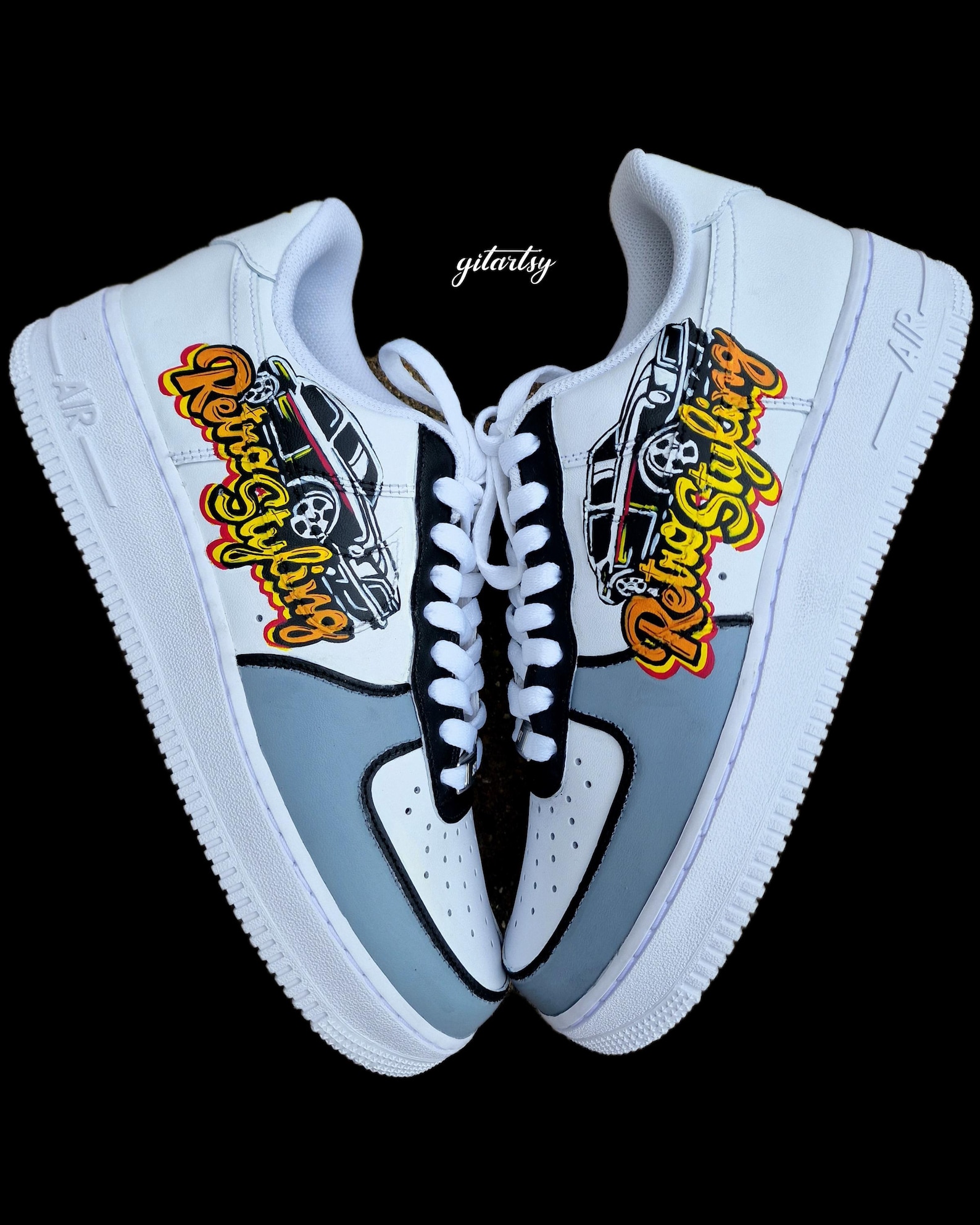 Custom Nike AF1 Sneakers With Realistic Hand-painted Cars – Lamborghini ...