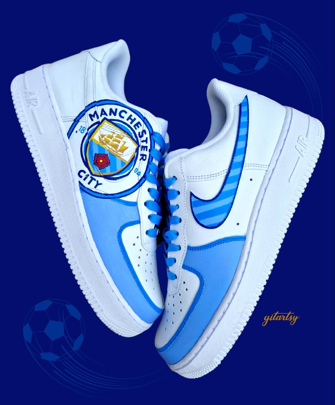Custom Hand-painted Nike AF1 Sneakers | Soccer Shoes | Personalized ...