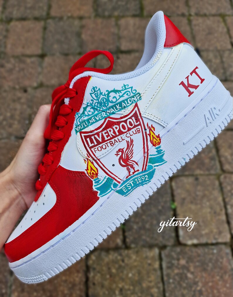 Custom Hand-painted Nike AF1 Sneakers | Football Themed Shoes ...