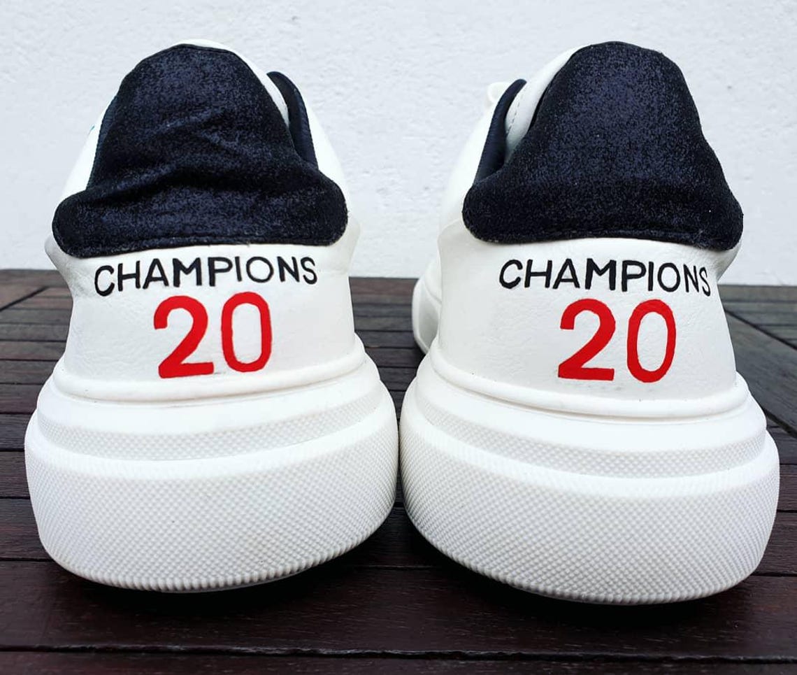 Custom Hand-painted Sneakers | Football Themed Shoes | Personalized ...
