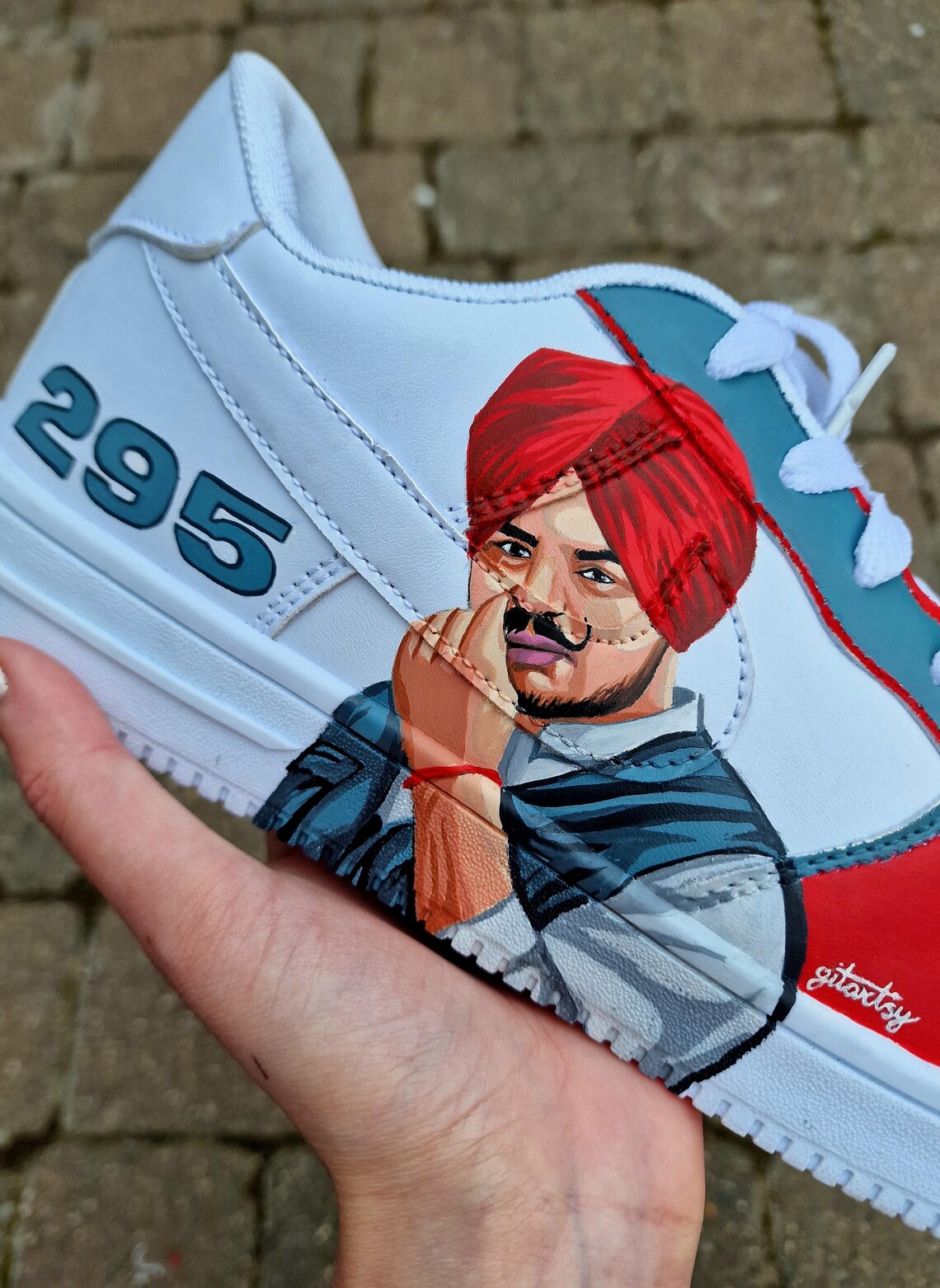 Custom Punjabi Singer Tribute Shoes – Hand-painted Sidhu Moosewala ...