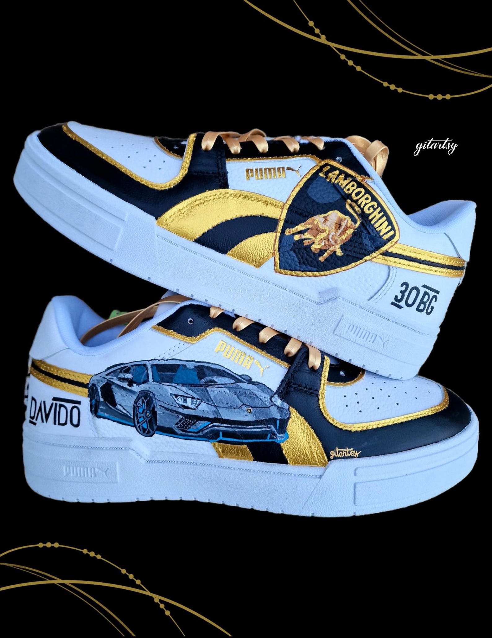 Custom Nike AF1 Sneakers With Realistic Hand-painted Cars – Mercedes ...