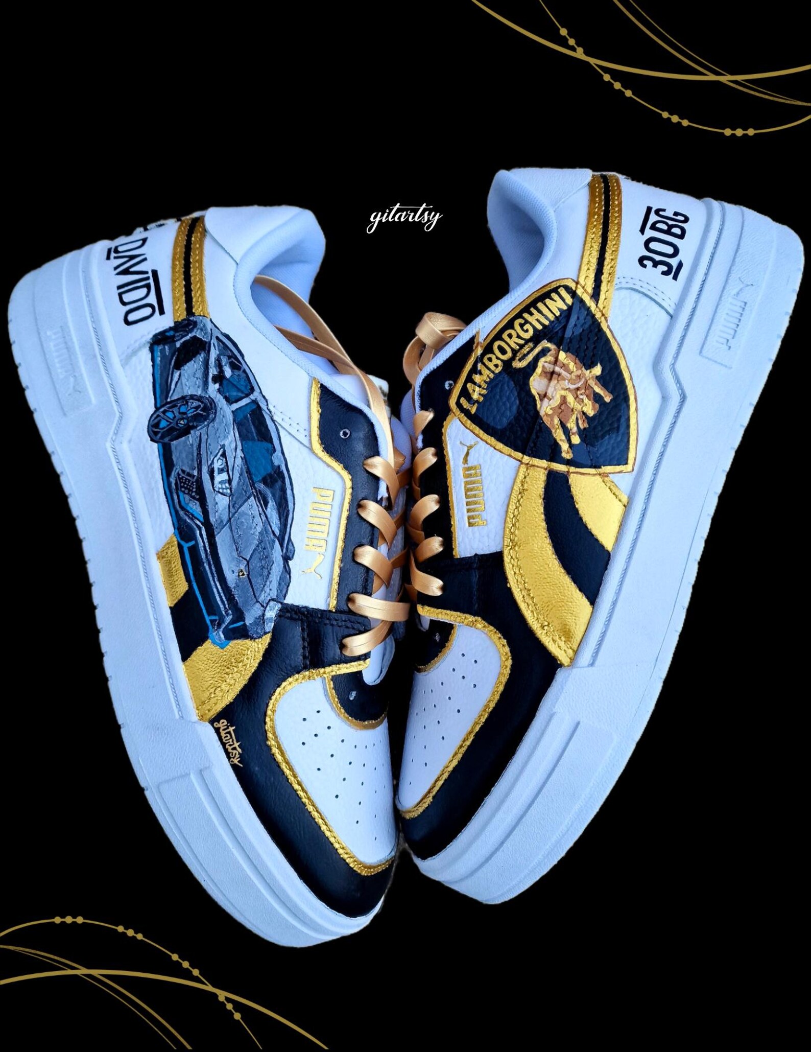 Custom Nike AF1 Sneakers With Realistic Hand-painted Cars – Mercedes ...