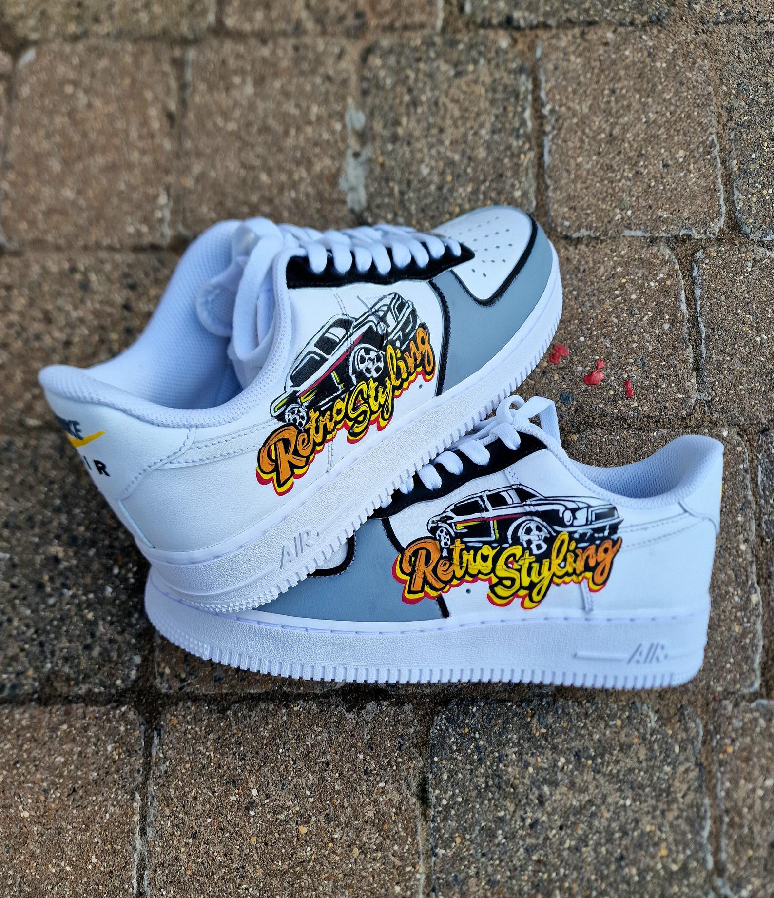 Custom Nike AF1 Sneakers With Realistic Hand-painted Cars – Lamborghini ...