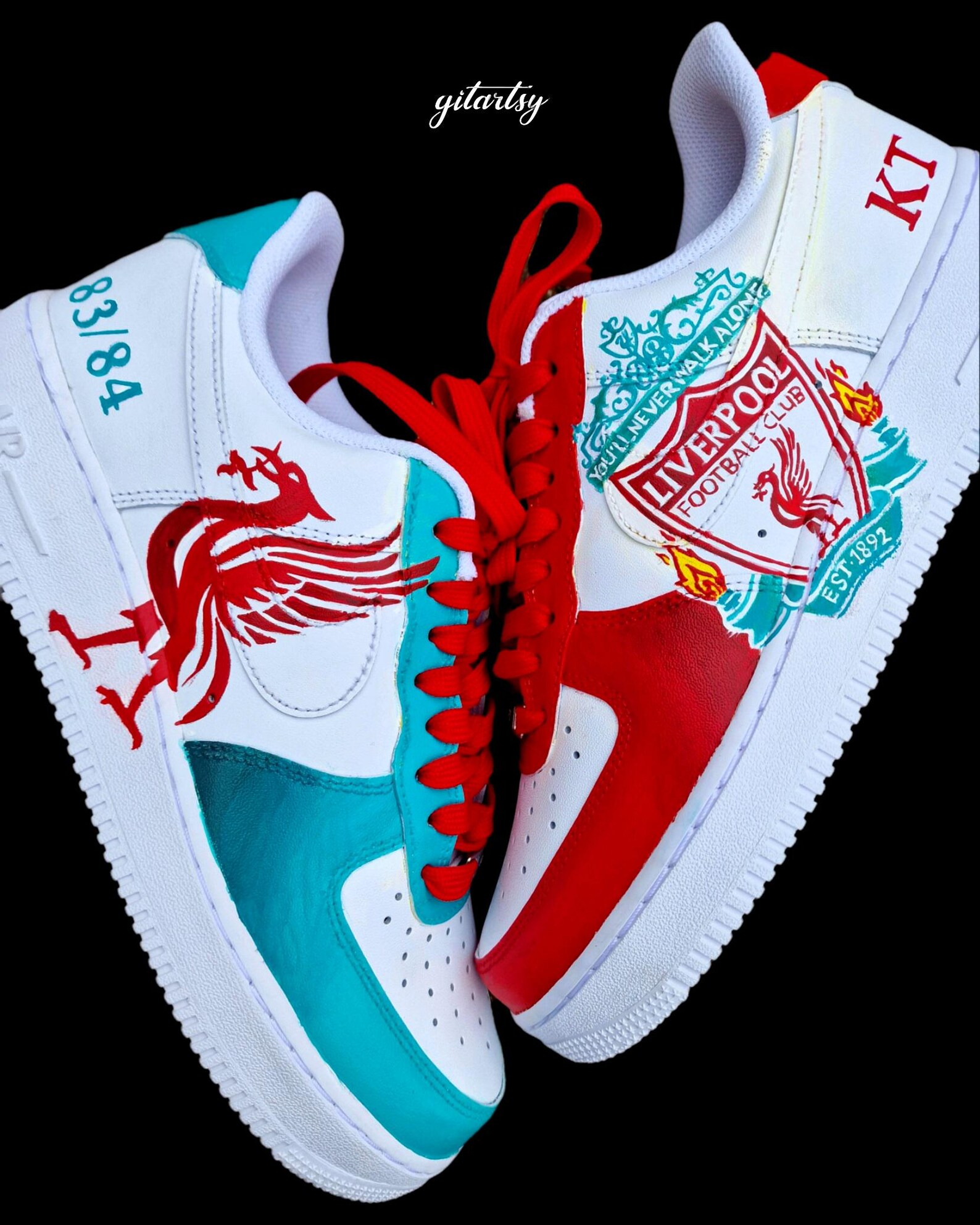 Custom Hand-painted Nike AF1 Sneakers | Football Themed Shoes ...