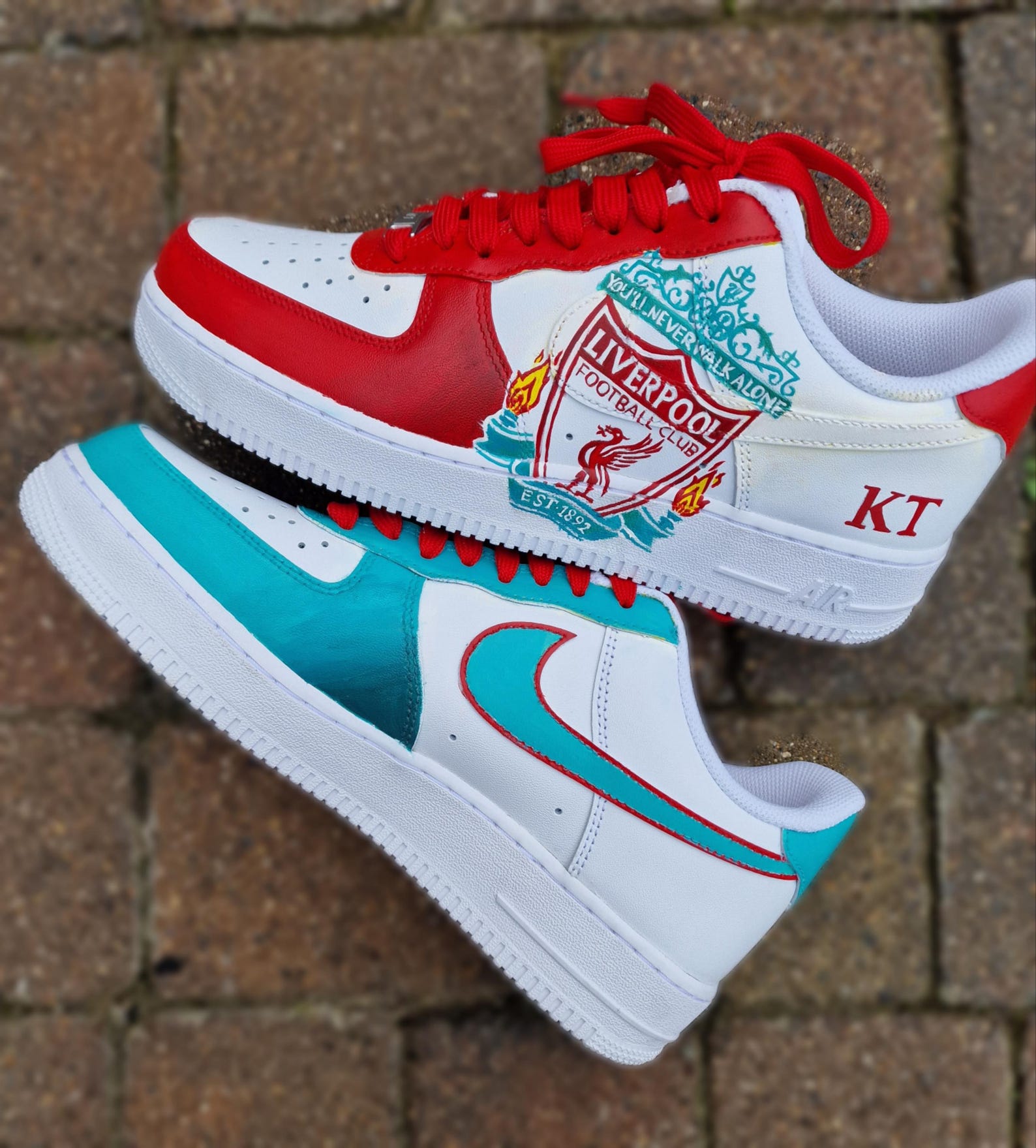 Custom Hand-painted Nike AF1 Sneakers | Football Themed Shoes ...
