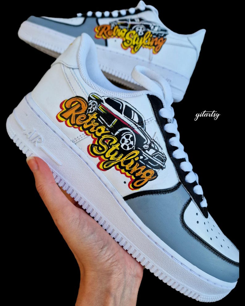 Custom Nike AF1 Sneakers With Realistic Hand-painted Cars – Lamborghini ...