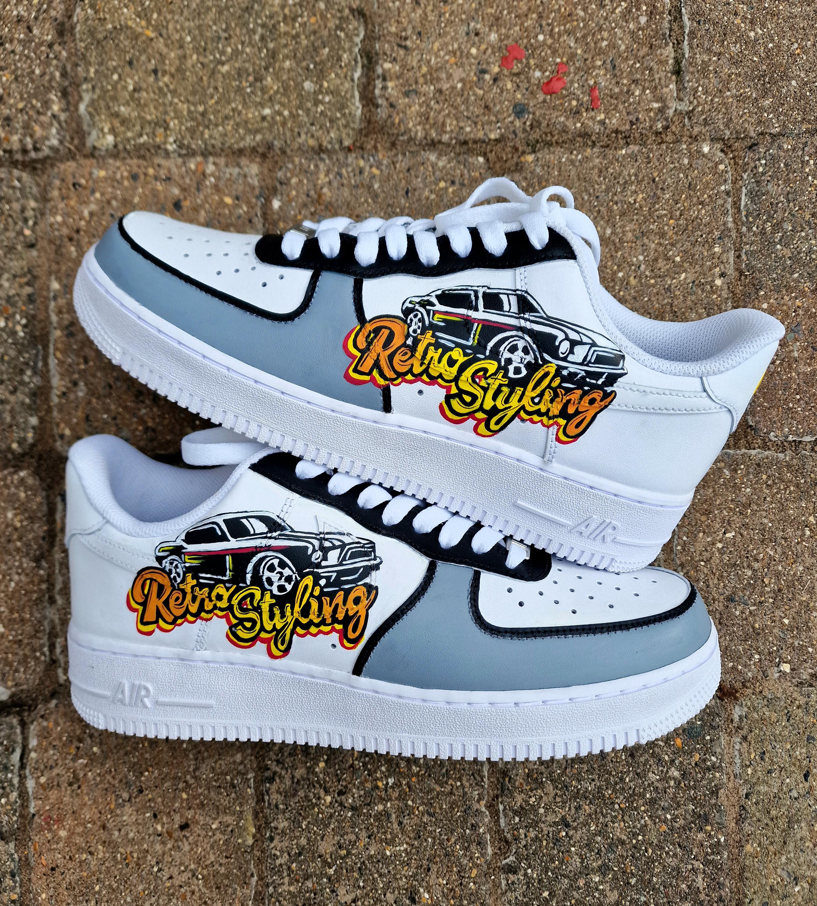Custom Nike AF1 Sneakers With Realistic Hand-painted Cars – Lamborghini ...