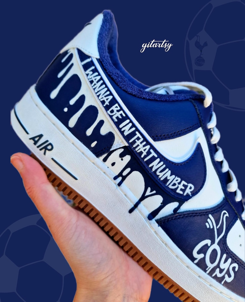 Tottenham Hotspur FC Custom Hand-painted Nike Sneakers, Spurs Football ...