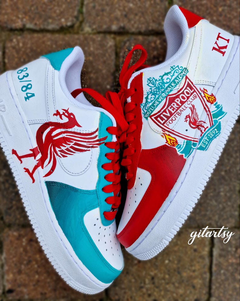 Custom Hand-painted Nike AF1 Sneakers | Football Themed Shoes ...