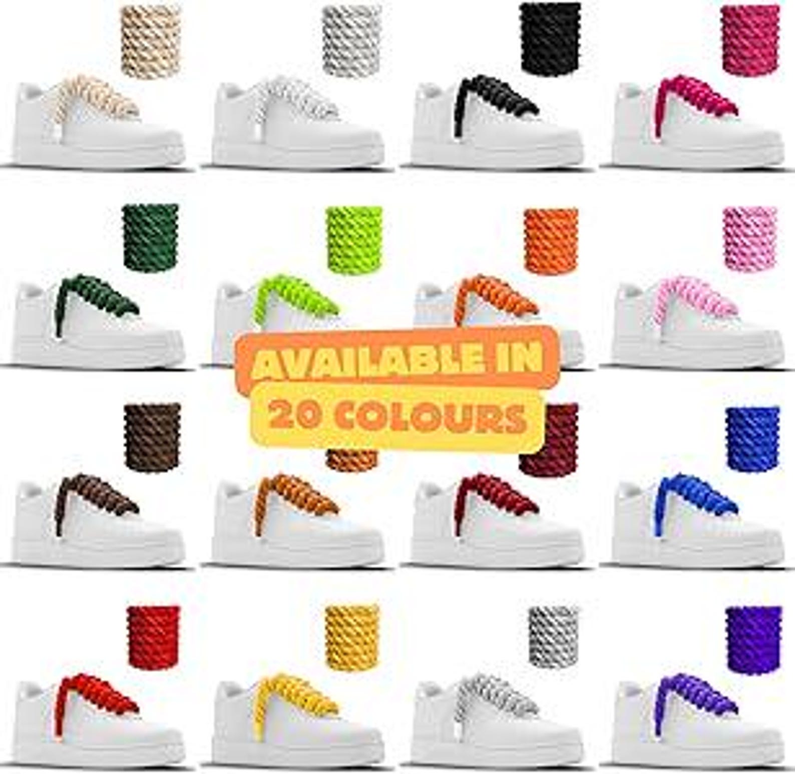 Custom Rope Laces Nike Air Force 1, Unique AF1 Sneaker With Rope Laces ...