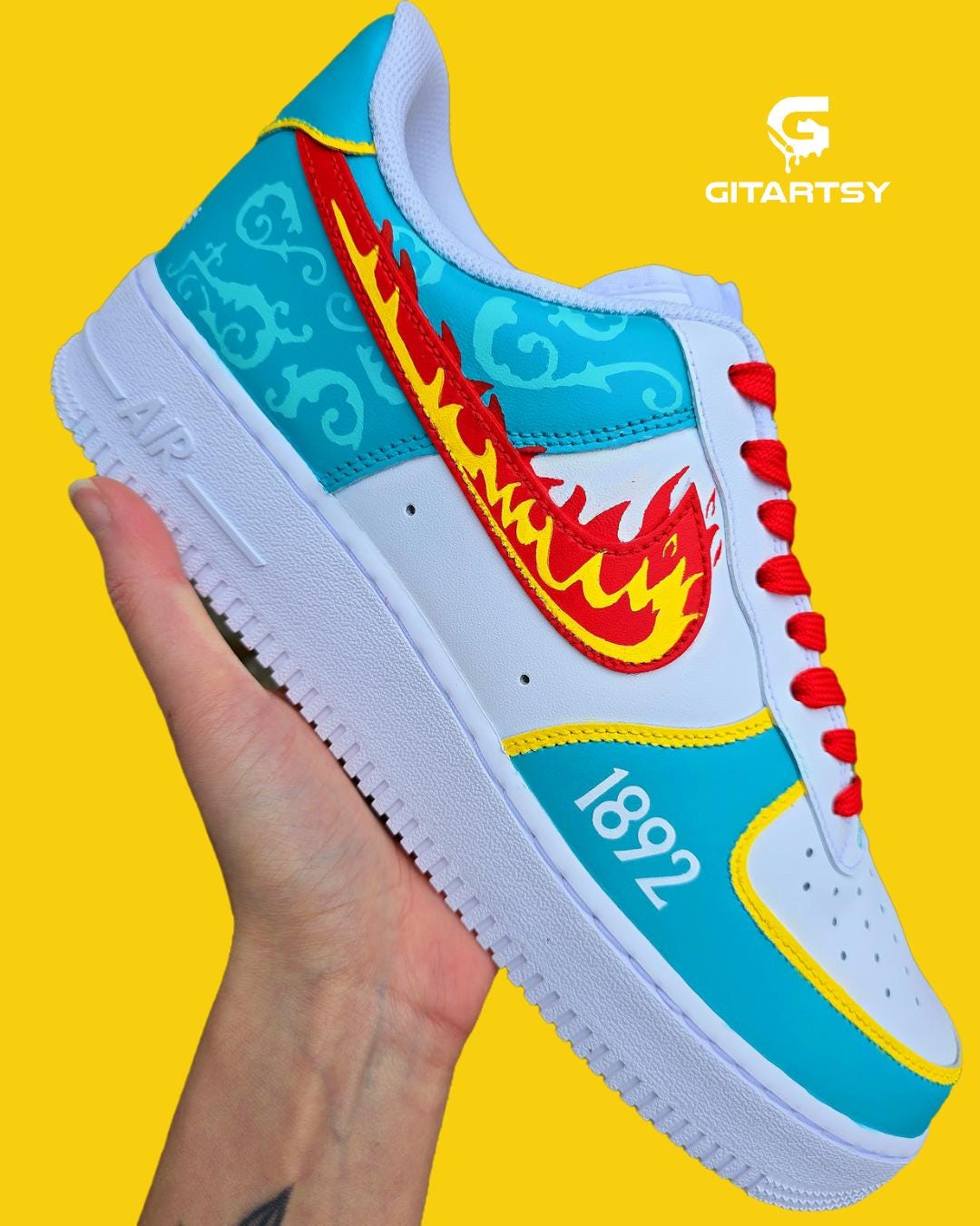 Liverpool FC Custom Hand-painted Nike Air Force 1 Sneakers, Football ...