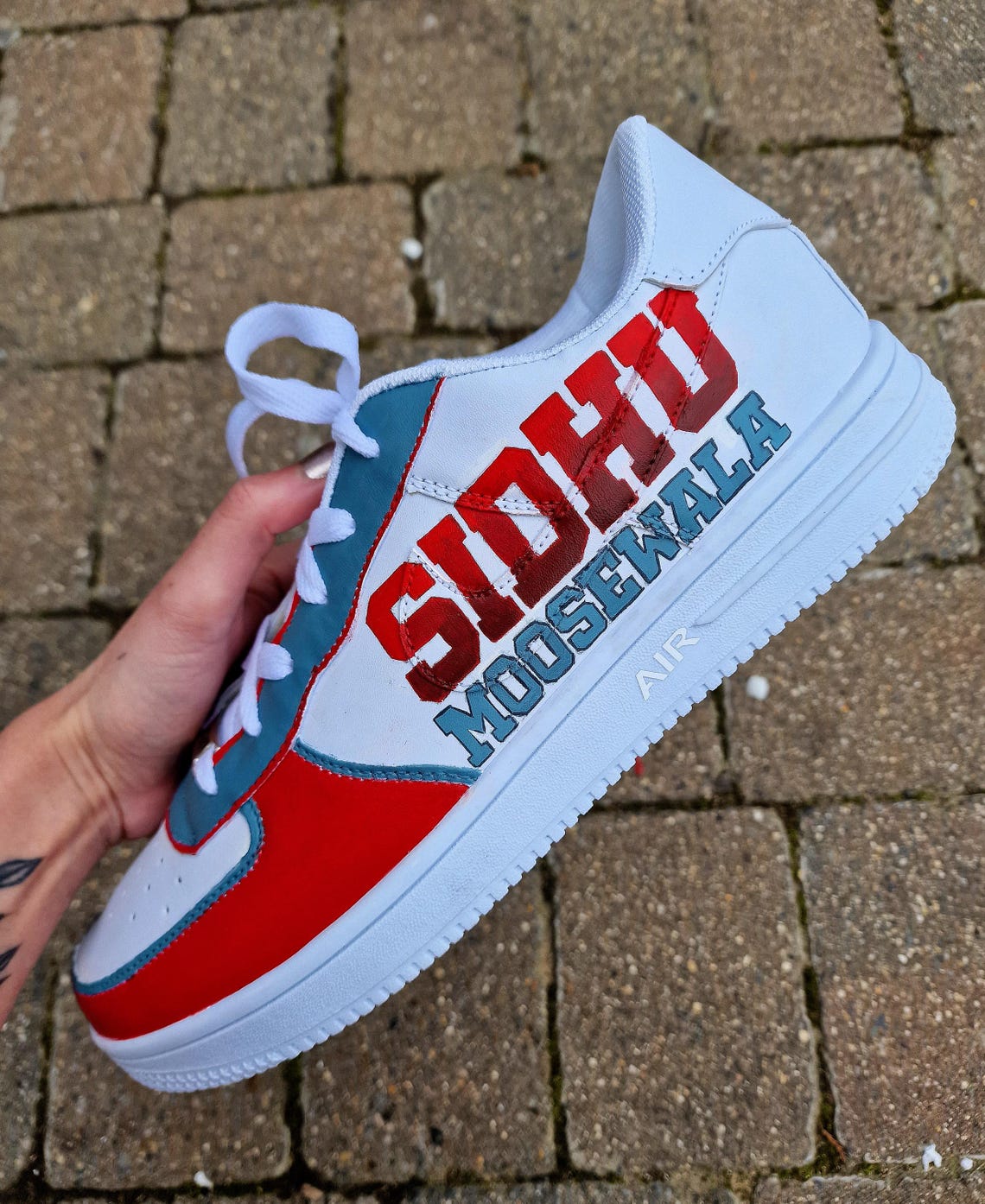 Custom Punjabi Singer Tribute Shoes – Hand-painted Sidhu Moosewala ...