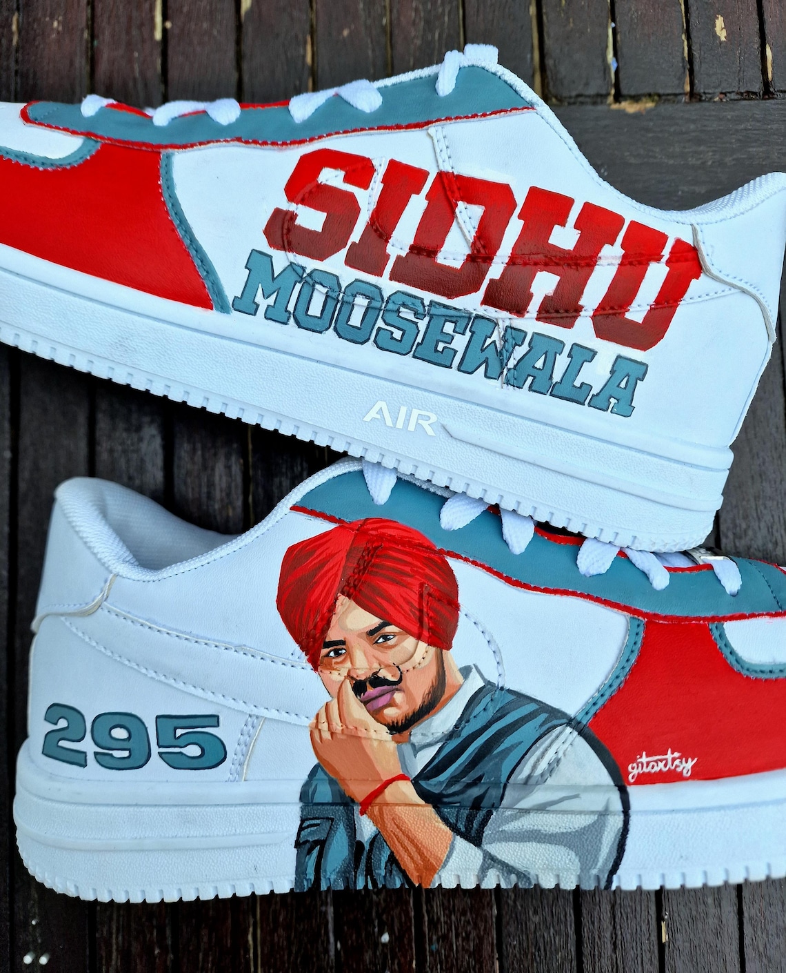 Custom Punjabi Singer Tribute Shoes – Hand-painted Sidhu Moosewala ...