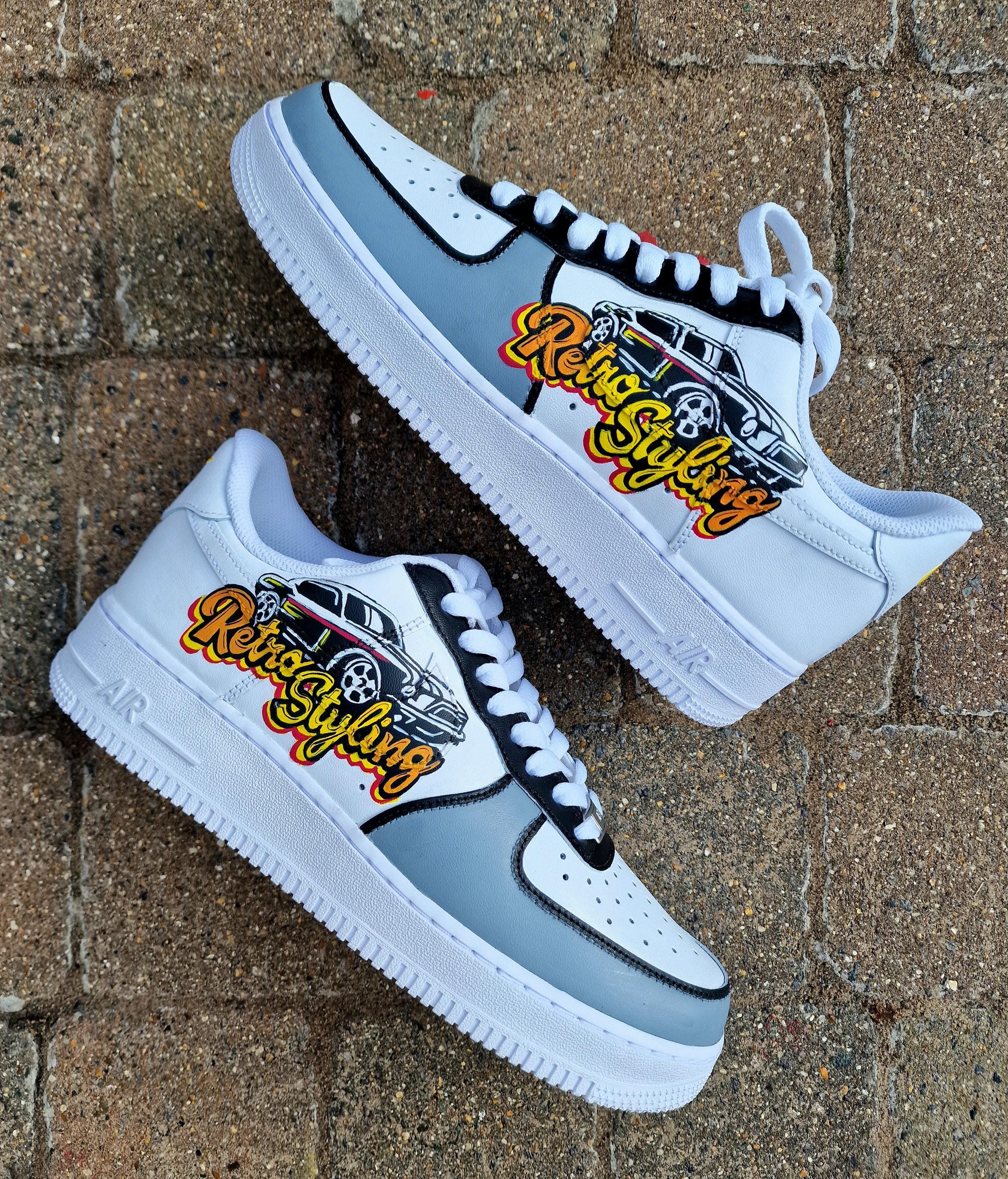 Custom Nike AF1 Sneakers With Realistic Hand-painted Cars – Lamborghini ...