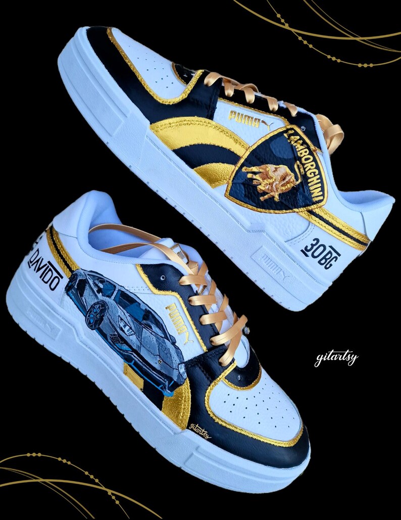 Custom Nike AF1 Sneakers With Realistic Hand-painted Cars – Mercedes ...