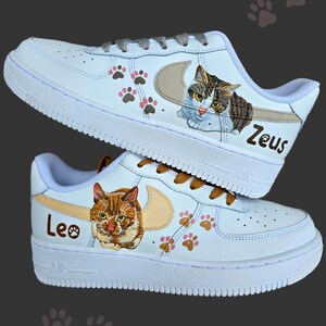 Custom Hand-painted Nike Air Force 1 Shoes With Realistic Pet Portraits ...