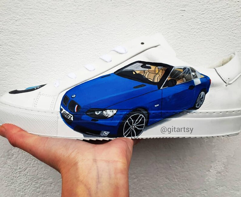 Custom Nike AF1 Sneakers With Realistic Hand-painted Cars – Mercedes ...