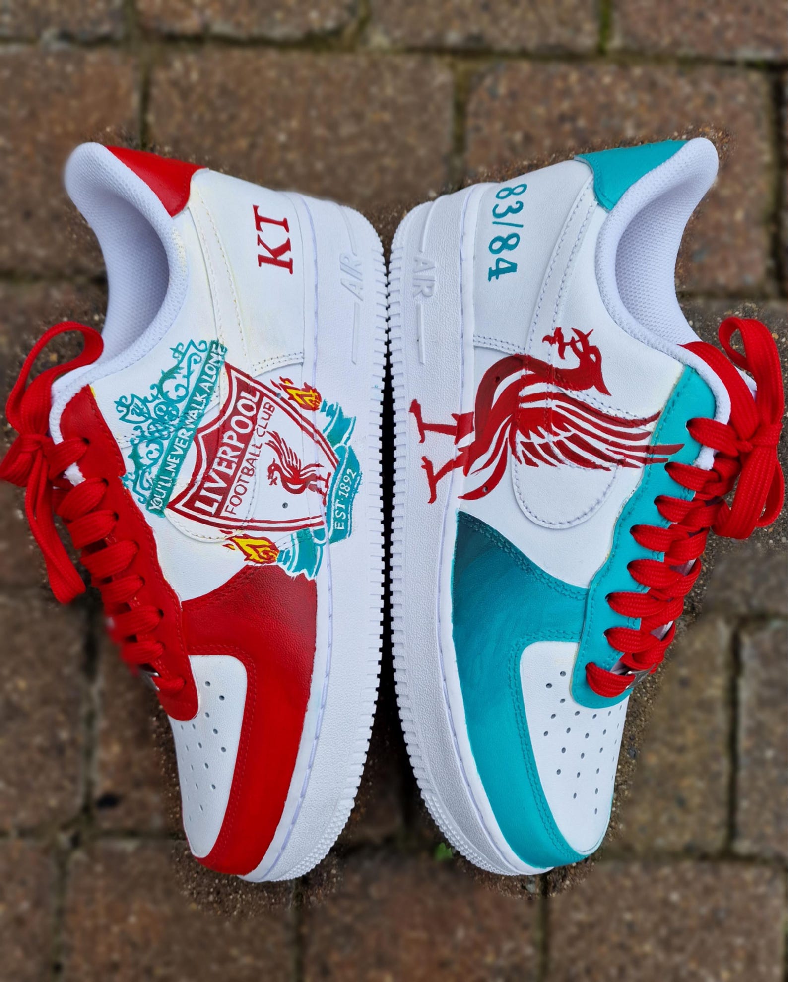 Custom Hand-painted Nike AF1 Sneakers | Football Themed Shoes ...