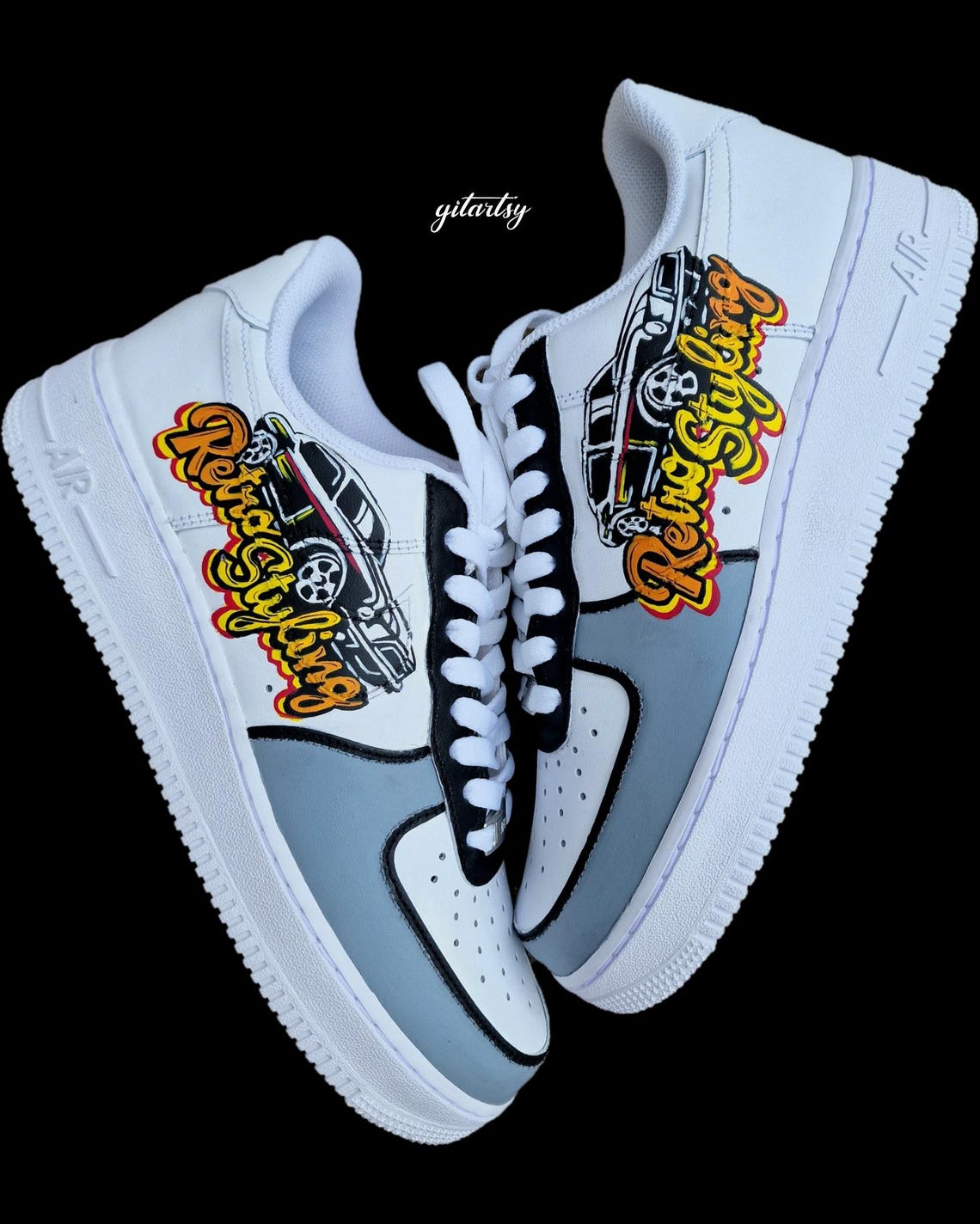 Custom Nike AF1 Sneakers With Realistic Hand-painted Cars – Lamborghini ...