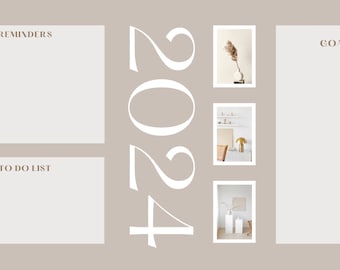 Simple Desktop Wallpaper Organizer, Desktop Wallpaper Organizer, Beige ...