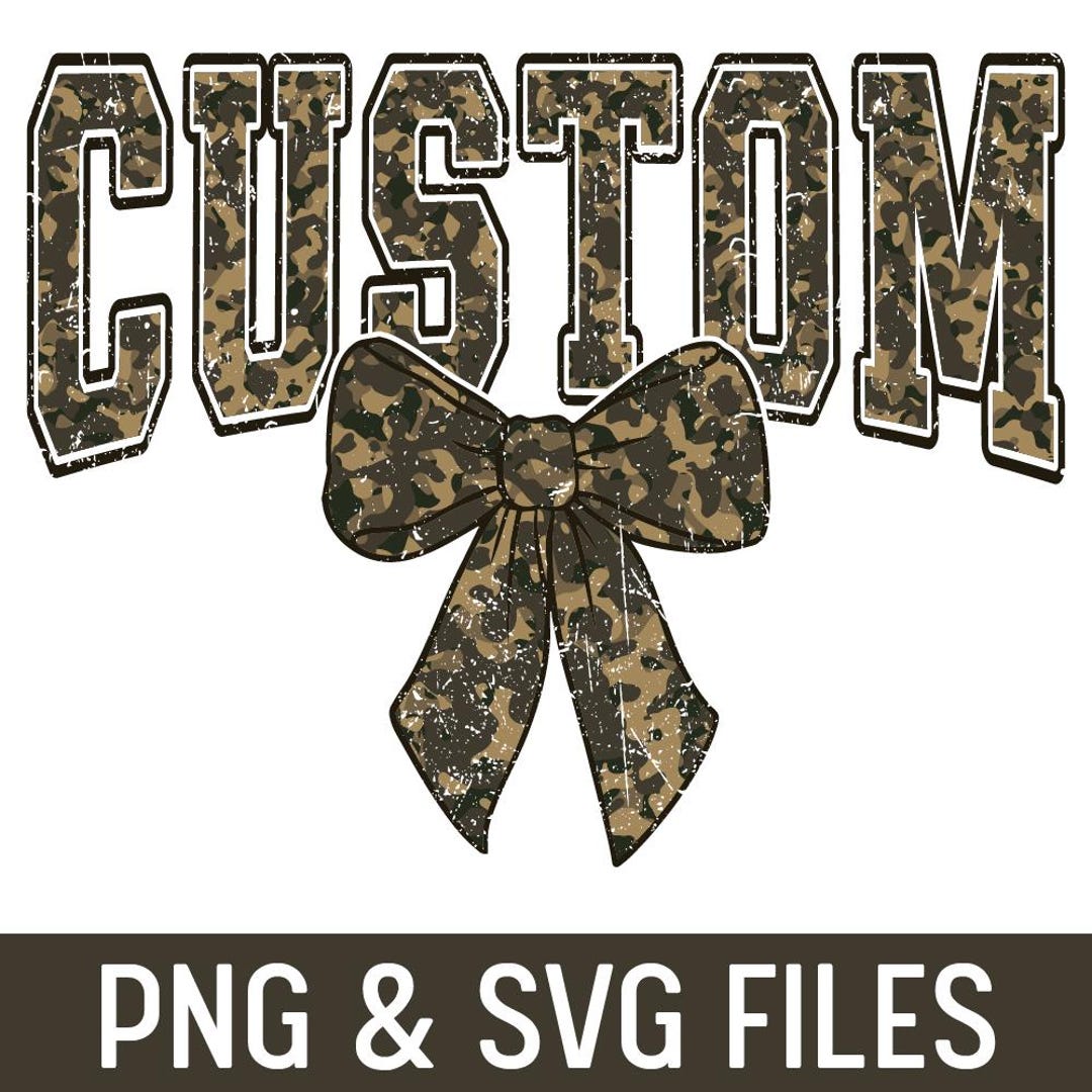 Custom Camo Wording SVG & PNG | Personalized Print Sublimation Design ...