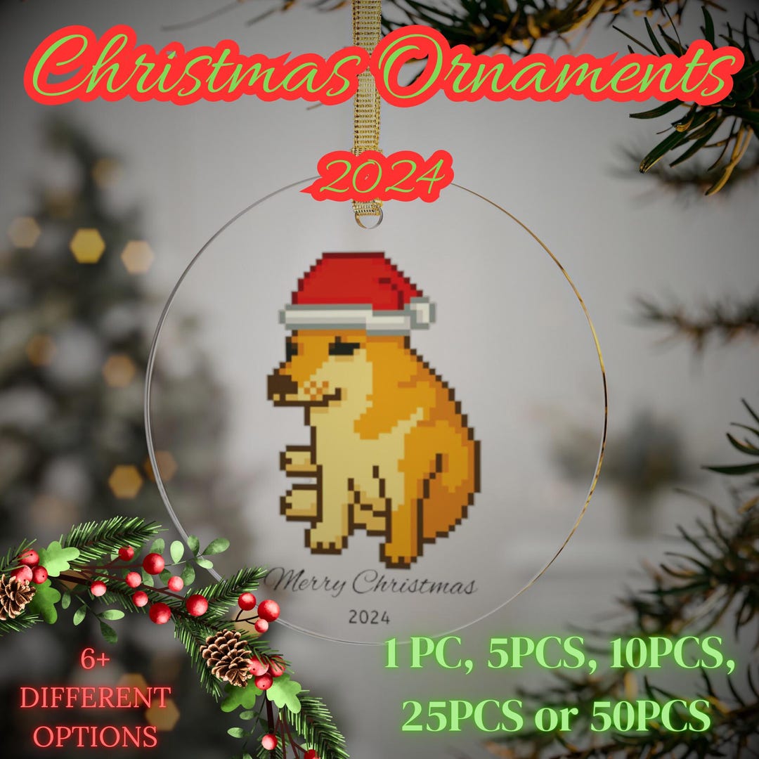 Christmas 2024 Ornament, Christmas Acrylic 2D Ornament, Christmas Home ...